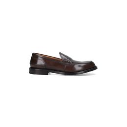 Premiata Loafer - Polished Leather Loafers With Penny Strap Detail - Gr. 7 - in Braun - f&uuml;r Damen