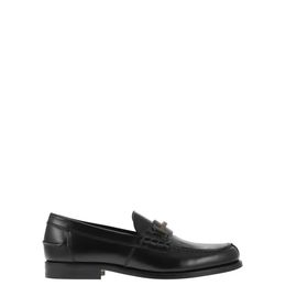 Tod's Tod's Loafer - Leather Loafer With Iconic Metal T Accessory - Gr. 10_5 - in Schwarz - f&uuml;r Damen