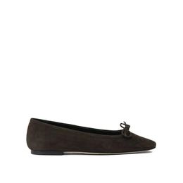 aeyde Pointed Toe Suede Leather Ballerinas - Gr. 39 (EU) - in Schwarz