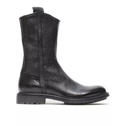 Hundred 100 Stiefel - Black Buffalo Leather Ankle Boots - Gr. 36,5 (EU) - in Schwarz - f&uuml;r Damen