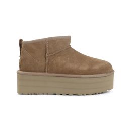 UGG Australia UGG Stiefel - Classic Ultra Mini Platform Boots - Gr. 8 - in Beige - f&uuml;r Damen