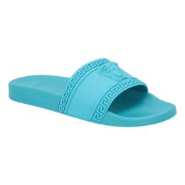 Versace Loafer - Palazzo Medusa Pool Slide - Gr. 46 (EU) - in Blau - f&uuml;r Damen