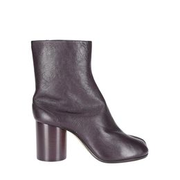 Maison Martin Margiela Maison Margiela Stiefel - Dark Burgundy Leather Tabi Ankle Boots - Gr. 38 (EU) - in Grau - f&uuml;r Damen
