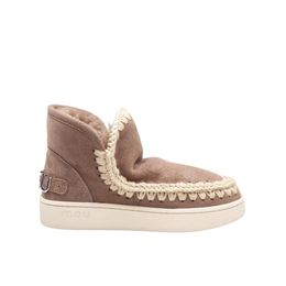 mou Stiefel - New Eskimo Nubuck Sneakers With Metal Logo - Gr. 40 (EU) - in Braun - f&uuml;r Damen