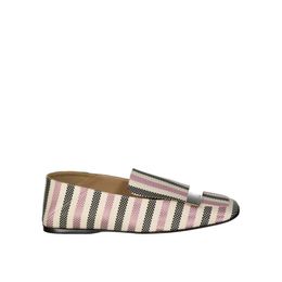 Sergio Rossi Jacquard Loafers With Square Toe And Striped Patte - Gr. 39,5 (EU) - in Bunt