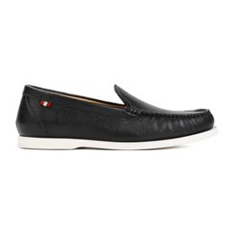 Bally Loafer - Black Grained Deer Leather Nadim Mocassin - Gr. 42 (EU) - in Schwarz - f&uuml;r Damen