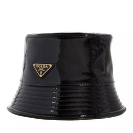 Prada Caps & M&uuml;tzen - Leather Bucket Hat - Gr. M - in Schwarz - f&uuml;r Damen
