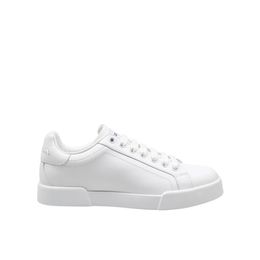 Dolce & Gabbana Dolce&Gabbana Low-Top Sneaker - Portofino Sneakers In White Leather - Gr. 37,5 (EU) - in Wei&szlig; - f&uuml;r Damen