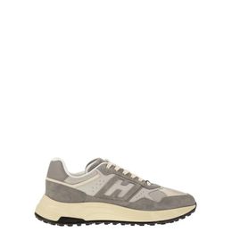 Hogan Low-Top Sneaker - Hyperlight - Suede And Canvas Sneakers - Gr. 6_5 - in Grau - f&uuml;r Damen