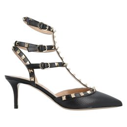 Valentino Garavani Hohe Schuhe - Pumps "Rockstud" Black - Gr. 36,5 (EU) - in Schwarz - f&uuml;r Damen