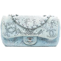 Chanel Hobo Bags - Medium CC Quilted Denim Crystal Embellished Single - Gr. unisize - in Blau - f&uuml;r Damen