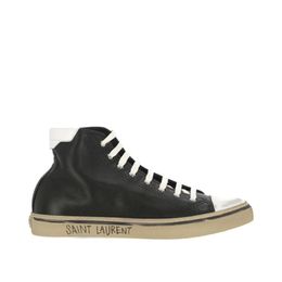 SAINT LAURENT Low-Top Sneaker - Malibu Leather Sneakers - Gr. 41 (EU) - in Schwarz - f&uuml;r Damen