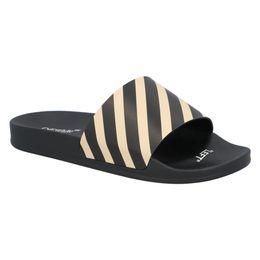 Off-White Loafer - Sliders 'Diagonal Stripe - Black Beige' - Gr. 41 (EU) - in Schwarz - f&uuml;r Damen