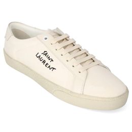 SAINT LAURENT Low-Top Sneaker - Court Classic Sneakers White - Gr. 37,5 (EU) - in Beige - f&uuml;r Damen