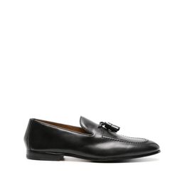 Doucals Doucal's Loafer - Brown Leather Tassel Loafers With Decorative Detai - Gr. 44 (EU) - in Schwarz - f&uuml;r Damen