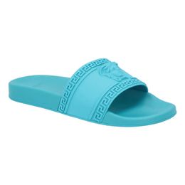 Versace Loafer - Palazzo Medusa Pool Slide - Gr. 41 (EU) - in Blau - f&uuml;r Damen