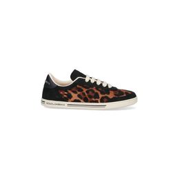 Dolce & Gabbana Dolce&Gabbana Low-Top Sneaker - "Saint Tropez" Sneakers &ndash; Brown Leopard Print - Gr. 38 (EU) - in Braun - f&uuml;r Damen