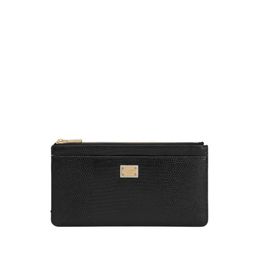 Dolce & Gabbana Dolce&Gabbana Clutches - Textured Leather Rectangular Clutch With Gold-Tone - Gr. unisize - in Schwarz - f&uuml;r Damen