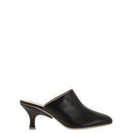 Tod's Tod's Slipper & Pantoletten - Refined Black Leather Sabot With Contrasting Detai - Gr. 37 (EU) - in Schwarz - f&uuml;r Damen