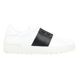 Valentino Garavani Low-Top Sneaker - Calfskin Sneakers With Contrasting Bands And Rubbe - Gr. 38 (EU) - in Wei&szlig; - f&uuml;r Damen