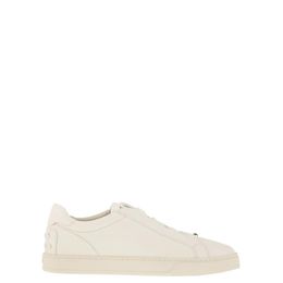 Tod's Tod's Low-Top Sneaker - Leather Trainers - Gr. 7_5 - in Beige - f&uuml;r Damen