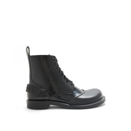 Loewe Stiefel - Leather Lace-Up Boots - Gr. 43 (EU) - in Schwarz - f&uuml;r Damen