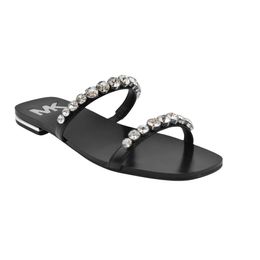 Michael Kors Sandalen - Black Leather Sandals - Gr. 8 - in Schwarz - f&uuml;r Damen