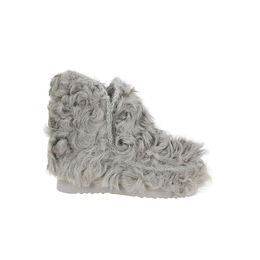 mou Stiefel - Textured Faux Fur Ankle Boots - Gr. 40 (EU) - in Grau - f&uuml;r Damen