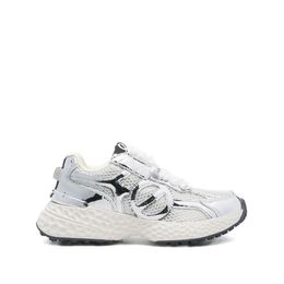 NO NAME Low-Top Sneaker - Silver And White Sneakers With Mesh Panels - Gr. 38 (EU) - in Wei&szlig; - f&uuml;r Damen