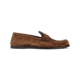 SAINT LAURENT Loafer - Brown Suede Leather Loafers - Gr. 45 (EU) - in Braun - f&uuml;r Damen