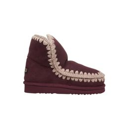 mou Stiefel - Eskimo Ankle Boots In Deep Burgundy Suede - Gr. 39 (EU) - in Schwarz - f&uuml;r Damen