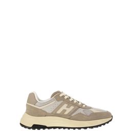Hogan Low-Top Sneaker - Hyperlight - Suede And Canvas Sneakers - Gr. 7_5 - in Beige - f&uuml;r Damen
