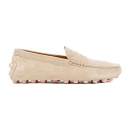 Tod's Natural Beige Suede Leather Loafers - Gr. 40 (EU) - in Beige