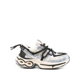 NO NAME Low-Top Sneaker - White And Silver Sneakers With Chunky Sole - Gr. 38 (EU) - in Beige - f&uuml;r Damen