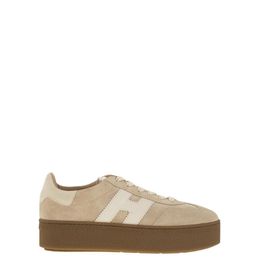 Hogan Low-Top Sneaker - Cool - Suede Trainers With Thick Soles - Gr. 37,5 (EU) - in Braun - f&uuml;r Damen