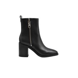 Michael Kors Stiefel - Laced Ankle Boots With Zipper Detail And Stiletto - Gr. 7_5 - in Schwarz - f&uuml;r Damen
