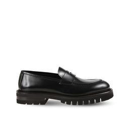 Salvatore Ferragamo Loafer - Brown Leather Moccasins With Slip-On Design - Gr. 7 - in Schwarz - f&uuml;r Damen