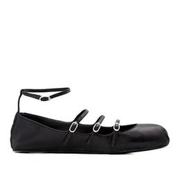 Alexander McQueen Leather Ballerina Flat - Gr. 36,5 (EU) - in Schwarz
