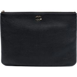Chanel Clutches - Medium Caviar Lucky Clover O Case Clutch - Gr. unisize - in Schwarz - f&uuml;r Damen