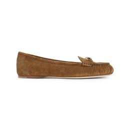 Gucci Brown Suede Loafers With Decorative Buckle - Gr. 37,5 (EU) - in Braun