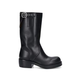 Dries Van Noten Stiefel - Leather Boots &ndash; Black - Gr. 39 (EU) - in Schwarz - f&uuml;r Damen