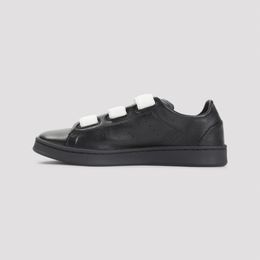 Y-3 Low-Top Sneaker - Stan Smith Velcro Black Leather Sneakers - Gr. 11 - in Schwarz - f&uuml;r Damen