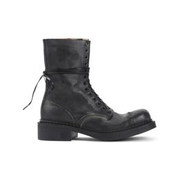 Miu Miu Stiefel - High Lace-Up Black Ankle Boots - Gr. 39 (EU) - in Schwarz - f&uuml;r Damen