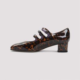 Carel Paris Hohe Schuhe - Kina Mary Jane Brown Leopard Patent Leather Pumps - Gr. 36 (EU) - in Braun - f&uuml;r Damen