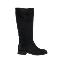 Curiosite Stiefel - Knee-High Suede Ankle Boots With Classic Low Heel - Gr. 40 (EU) - in Schwarz - f&uuml;r Damen