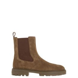 Hogan Stiefel - H673 - Suede Chelsea Boots - Gr. 7 - in Braun - f&uuml;r Damen