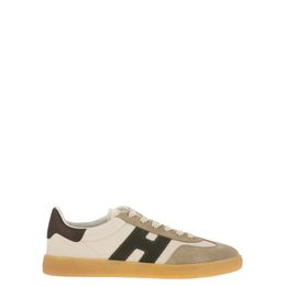 Hogan Low-Top Sneaker - Cool - Leather Trainers With H On The Side - Gr. 8 - in Beige - f&uuml;r Damen