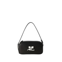 Courr&egrave;ges Courr&egrave;ges Hobo Bags - R&eacute;edition Bag - Leather - Gr. unisize - in Schwarz - f&uuml;r Damen