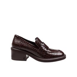 Jimmy Choo Tylor Loafer In Crocodile Print Leather - Gr. 36 (EU) - in Schwarz