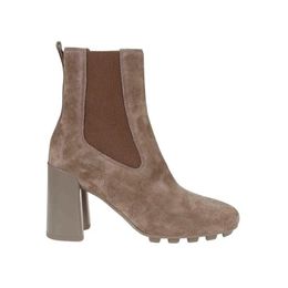 Hogan Stiefel - Tapered Brown Suede Ankle Boots - Gr. 35 (EU) - in Braun - f&uuml;r Damen
